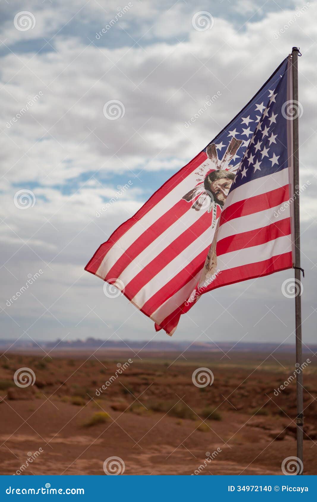 Desert Flag stock photo. Image of park, nature, southwest - 34972140