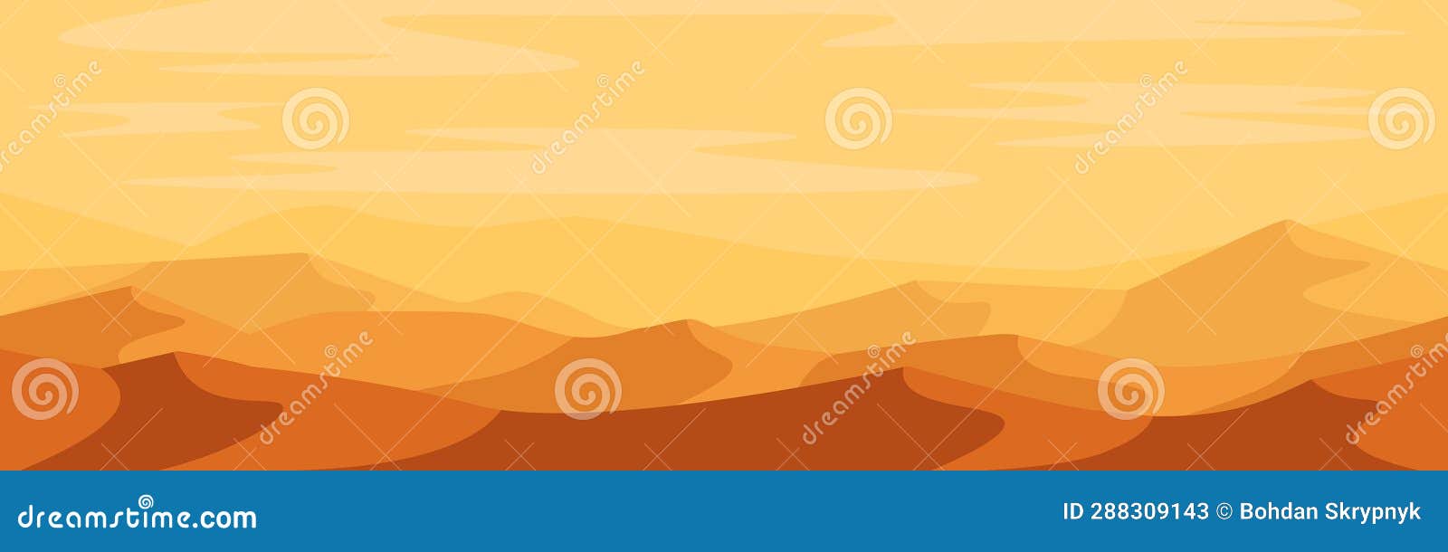Desert Flat Landscape Design Illustration Stock Illustration ...