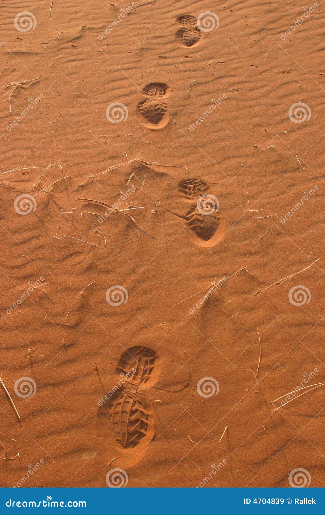 Desert footsteps stock image. Image of colour, lonely - 4704839