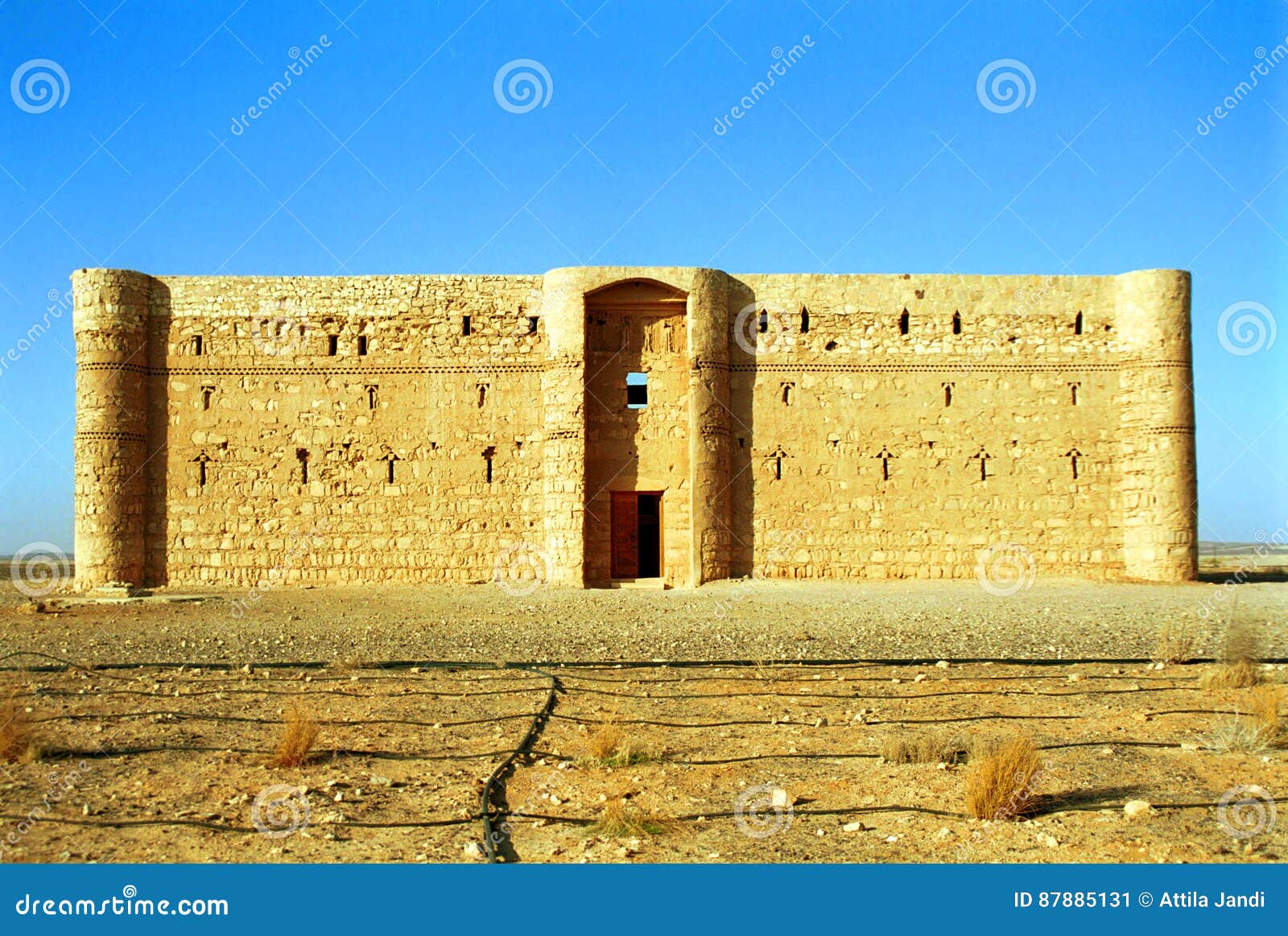 Desert Fort, Qasr Al-Kharanah, Jordan Stock Image - Image of luxury ...