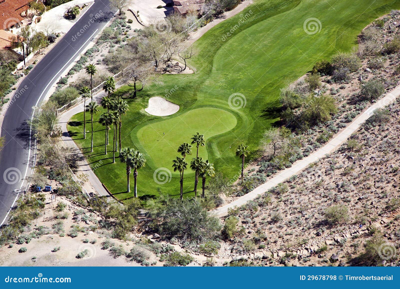 Desert Golf Course Hole stock photo. Image of road, golf - 29678798