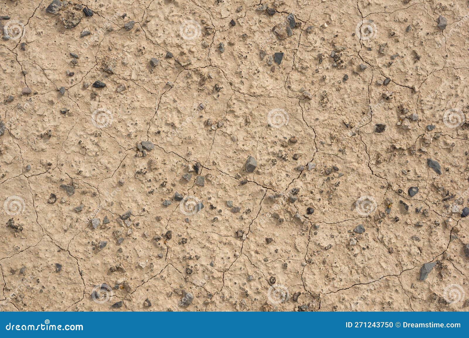 Desert Ground with Cracks and Pebbles Stock Photo - Image of background ...
