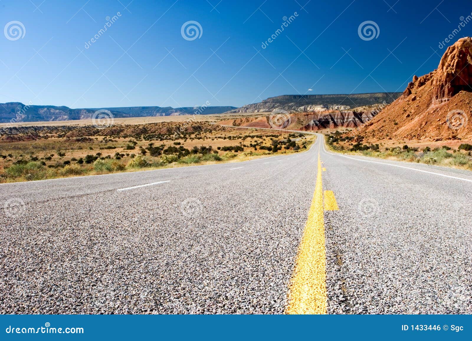 Desert highway stock photo. Image of rural, highway, motorway - 1433446