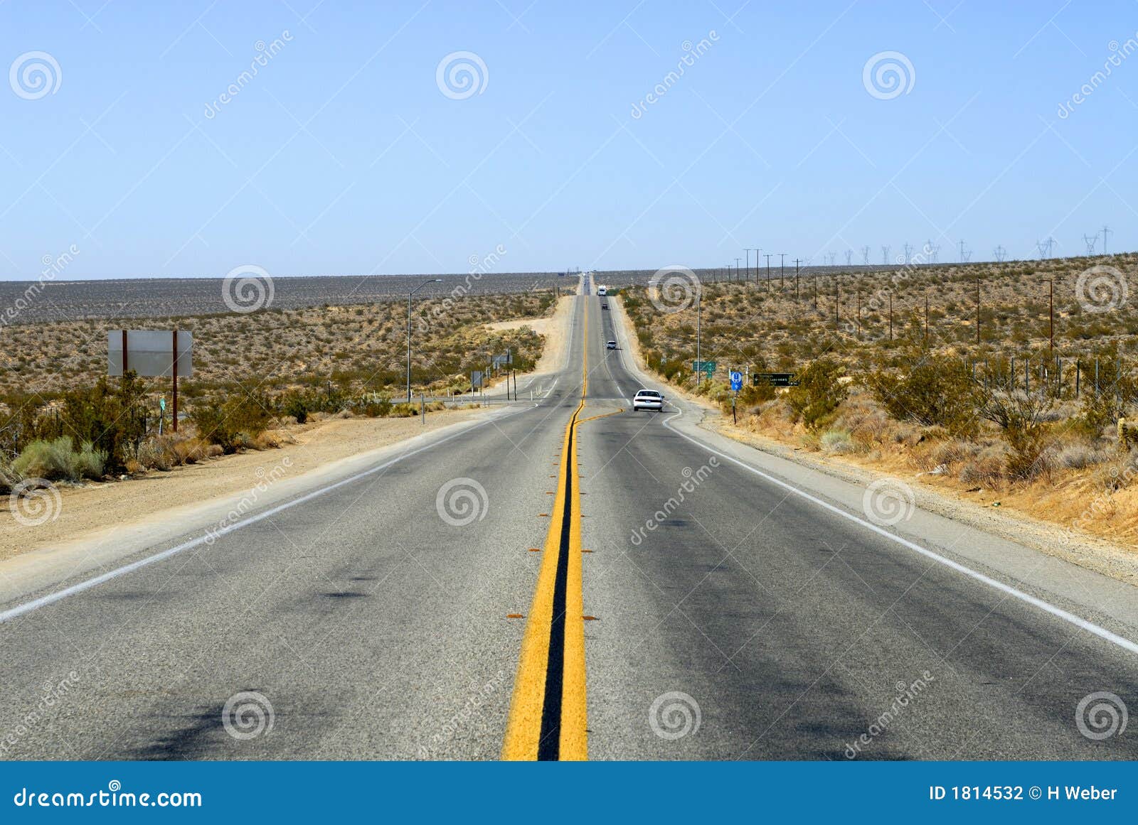 Desert Highway stock photo. Image of sign, road, vacation - 1814532