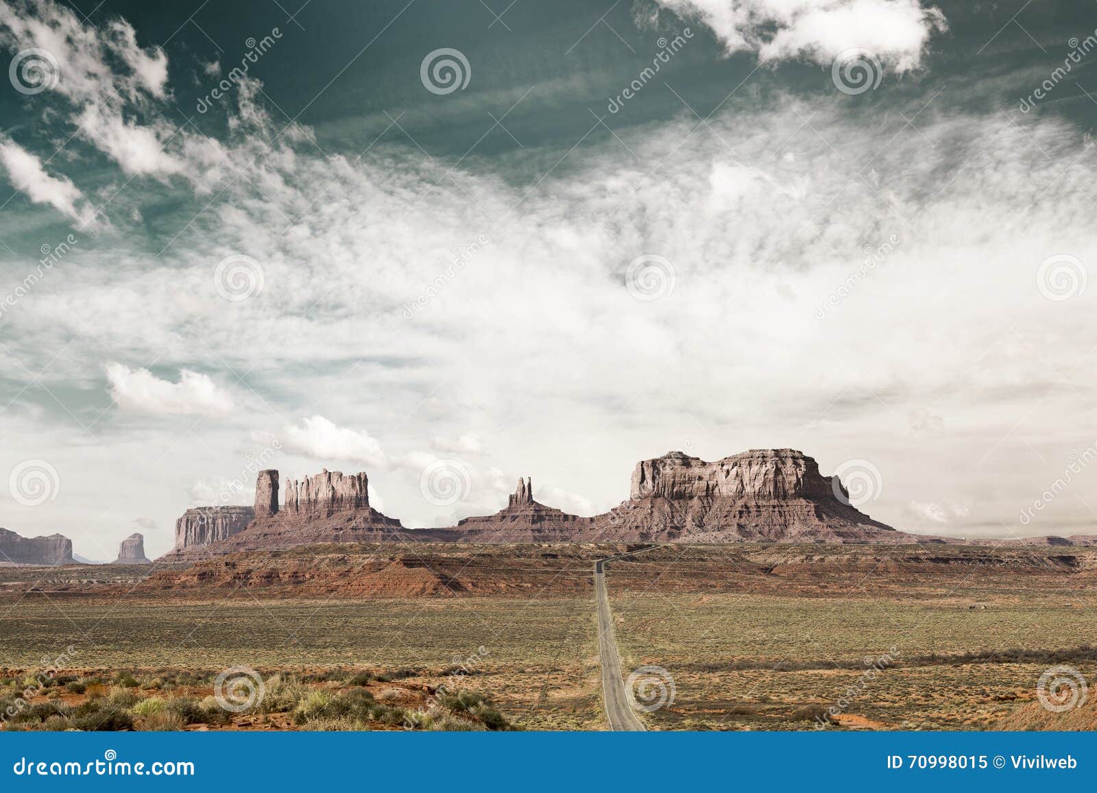 Desert Highway To Monument Valley Stock Image - Image of drive ...