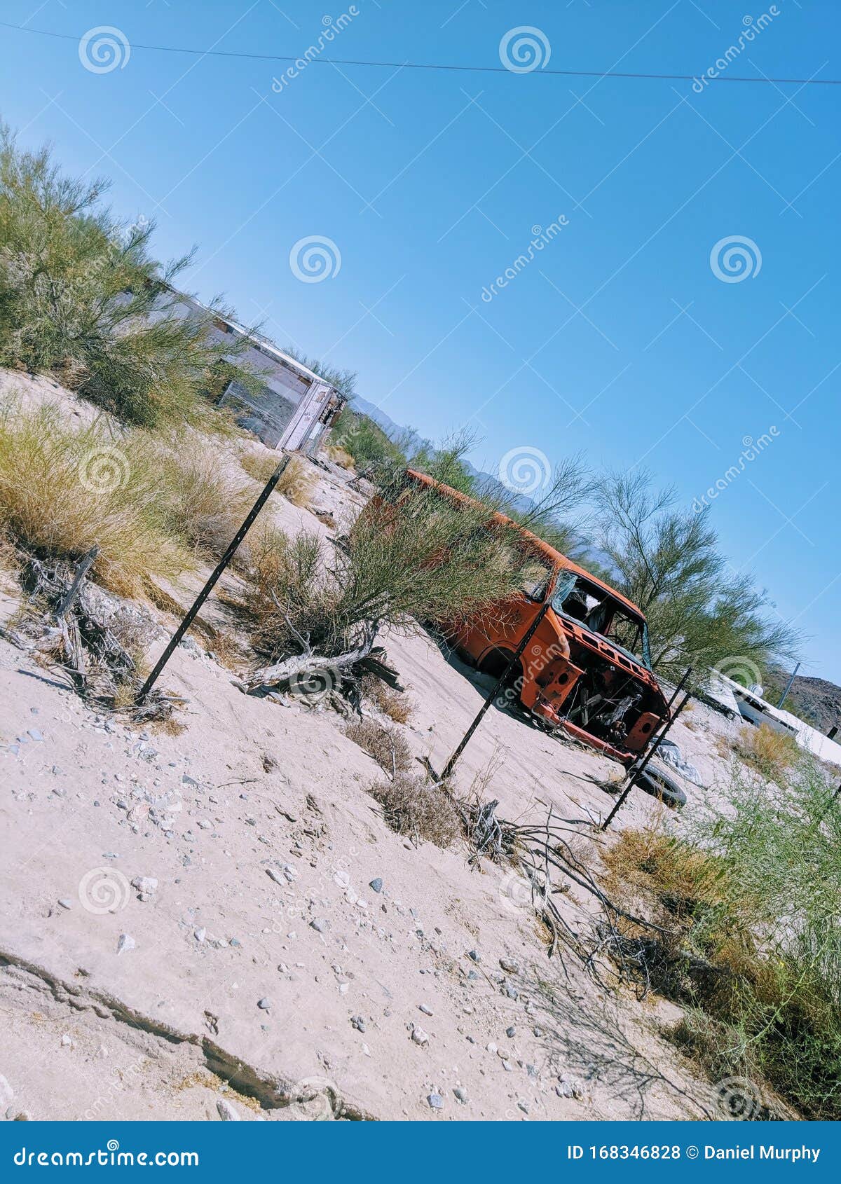 Desert Hot Abandoned Rusty Metal Wasteland Stock Photo - Image of ...