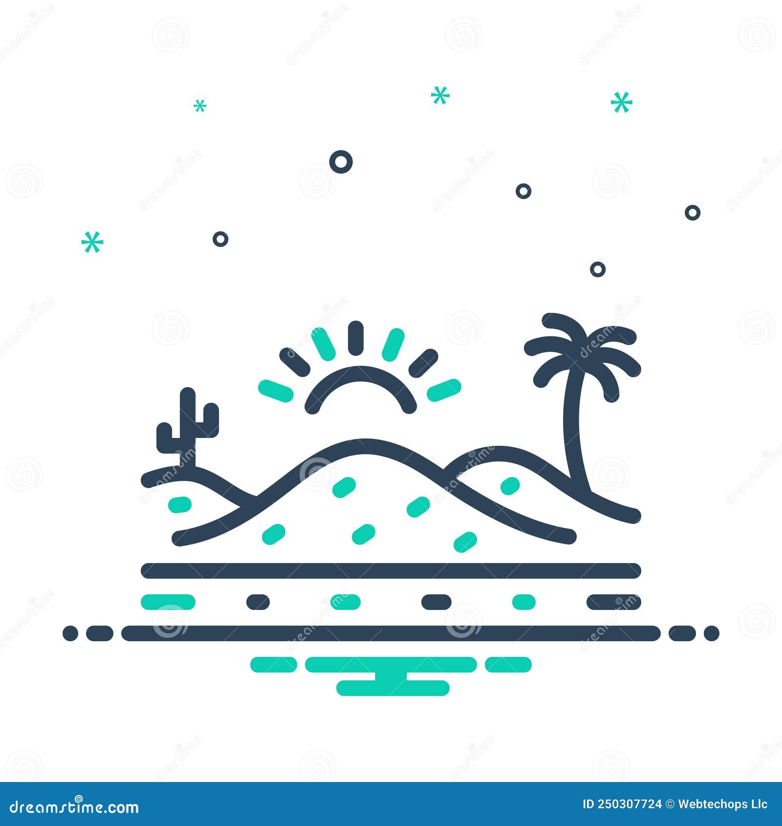 Mix Icon for Desert, Sand and Sandbar Stock Illustration - Illustration ...
