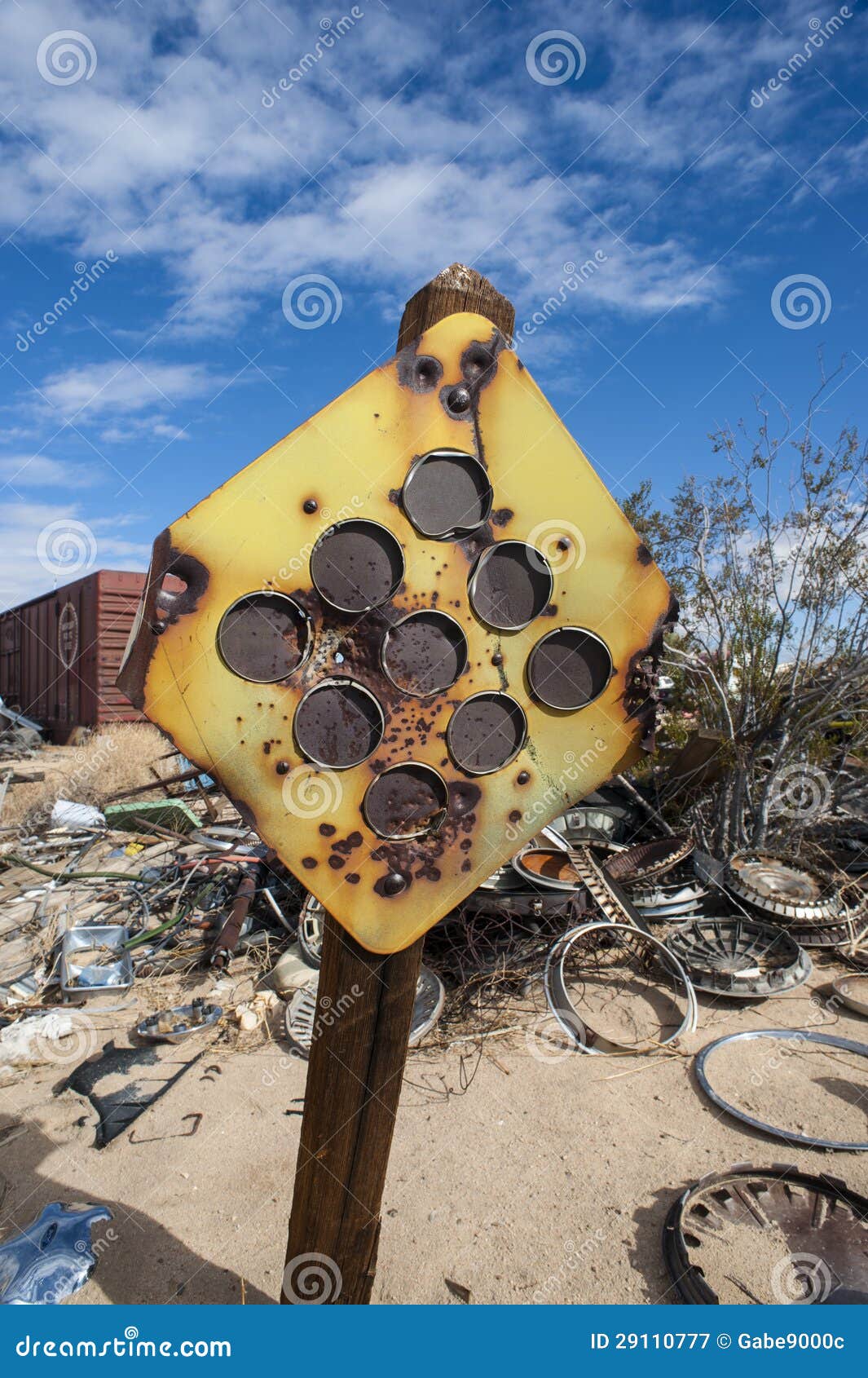 Desert Junkyard Traffic Sign Stock Image - Image of sign, decay: 29110777