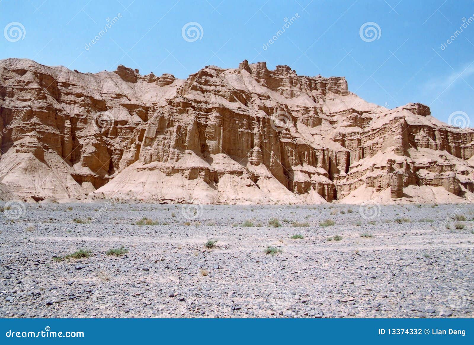 Desert landform stock photo. Image of barren, china, brown - 13374332