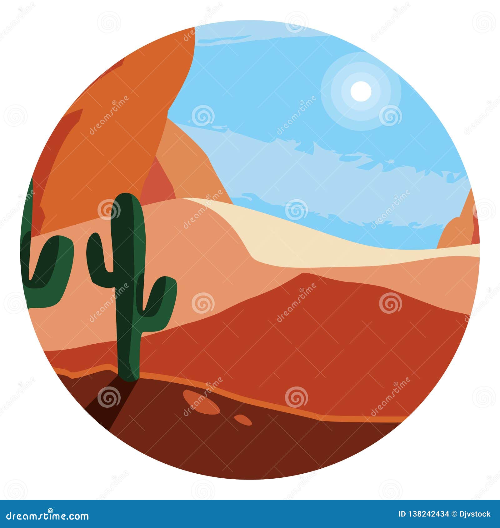 Desert Frame And Border Cartoon Vector | CartoonDealer.com #58173957