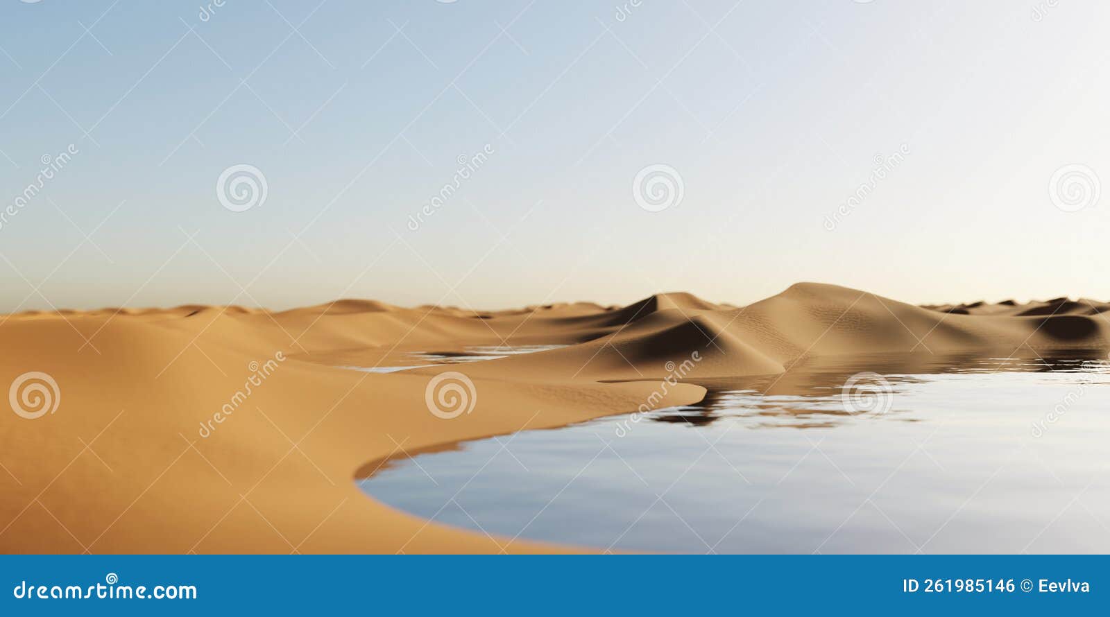 Desert Landscape at Daylight. Stock Illustration - Illustration of ...