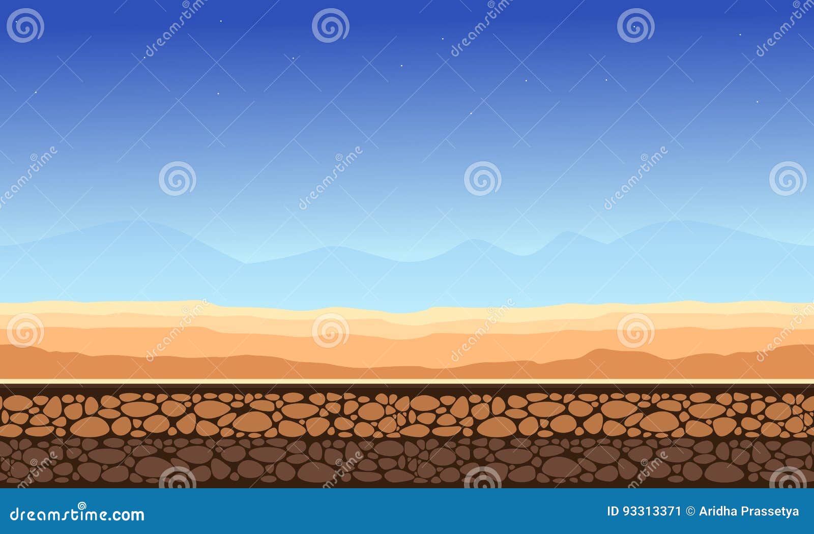 Desert Landscape Game Background Style Stock Vector - Illustration of ...
