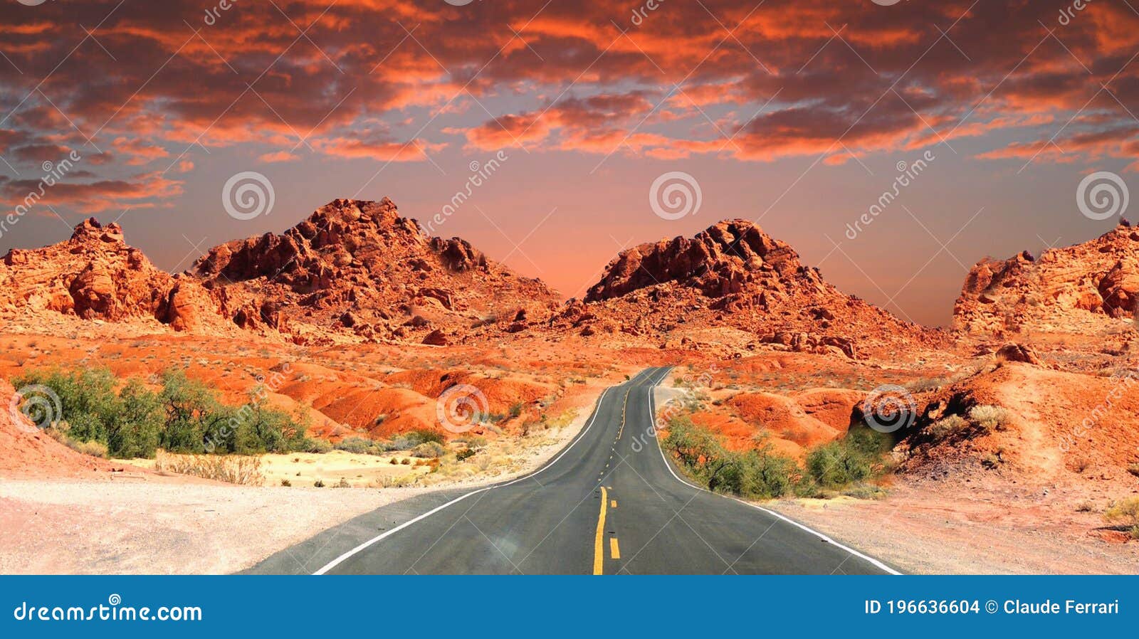 Desert Landscape - Mars Landscape - Valley of Fire Stock Photo - Image ...