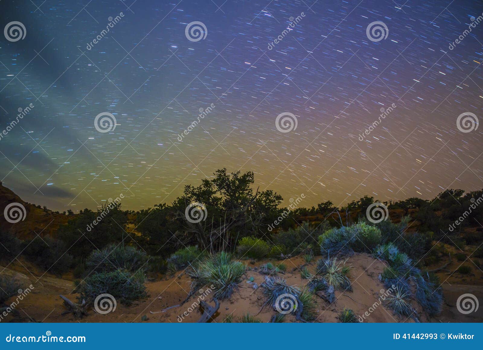 Desert Landscape at night stock image. Image of cliff - 41442993