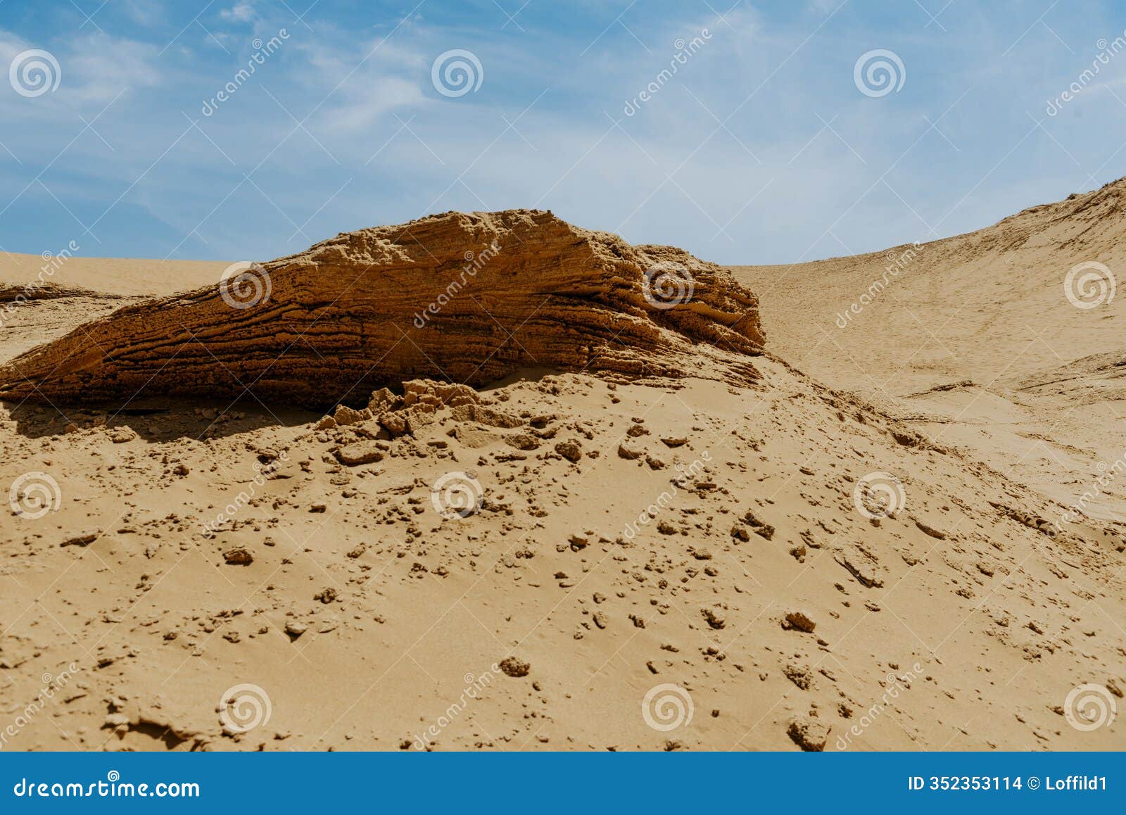 Landscape Sandy Beach On The Background Of Blue Cloudy Sky, Backgrounds ...