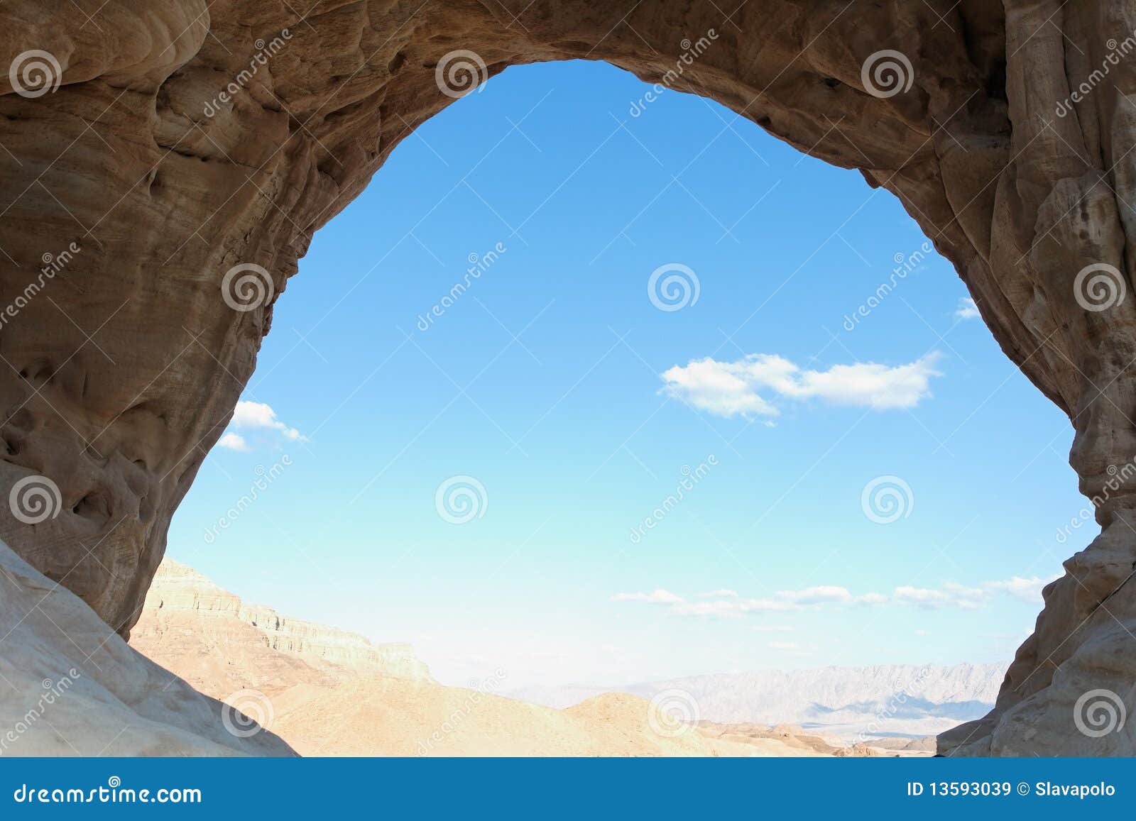 Desert Landscape Seen from the Cave Stock Image - Image of frame, rocky ...