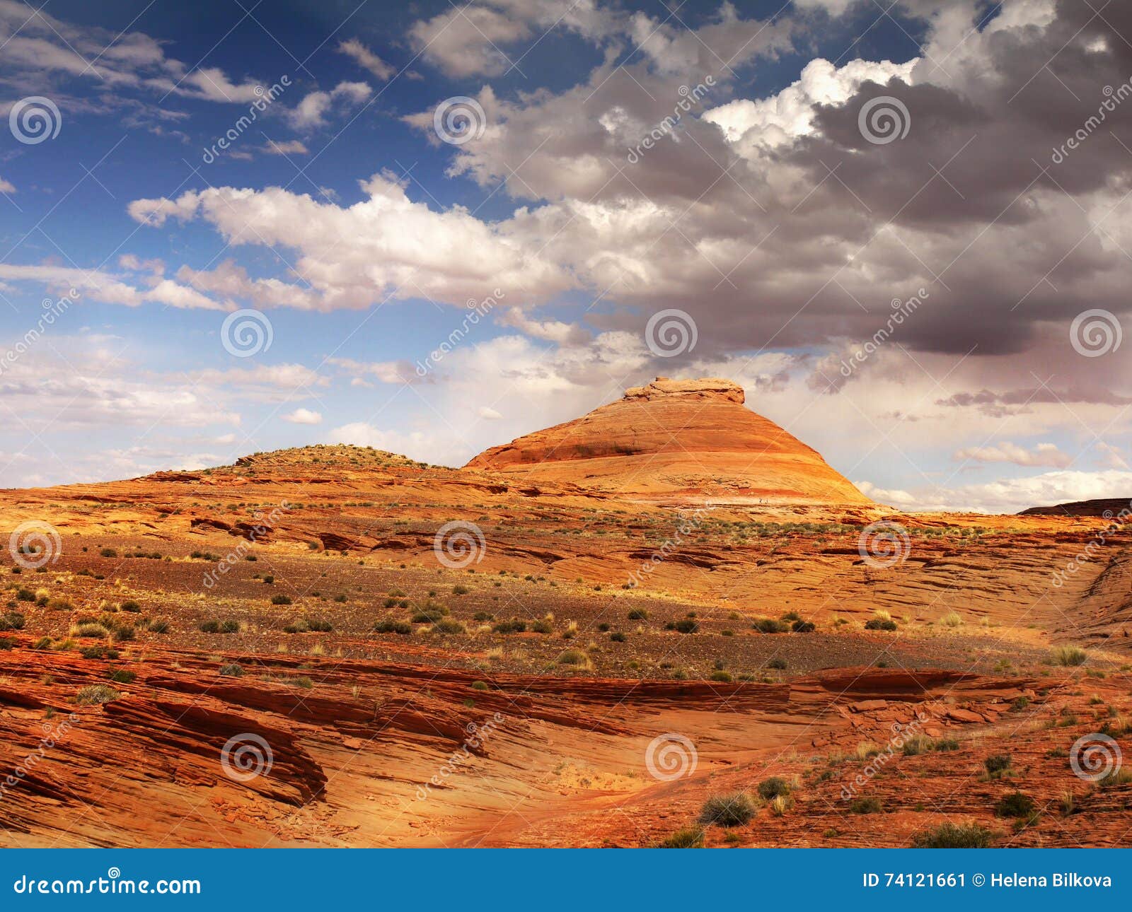 Desert Landscape Sunset Trail, Arizona Stock Image - Image of dramatic ...