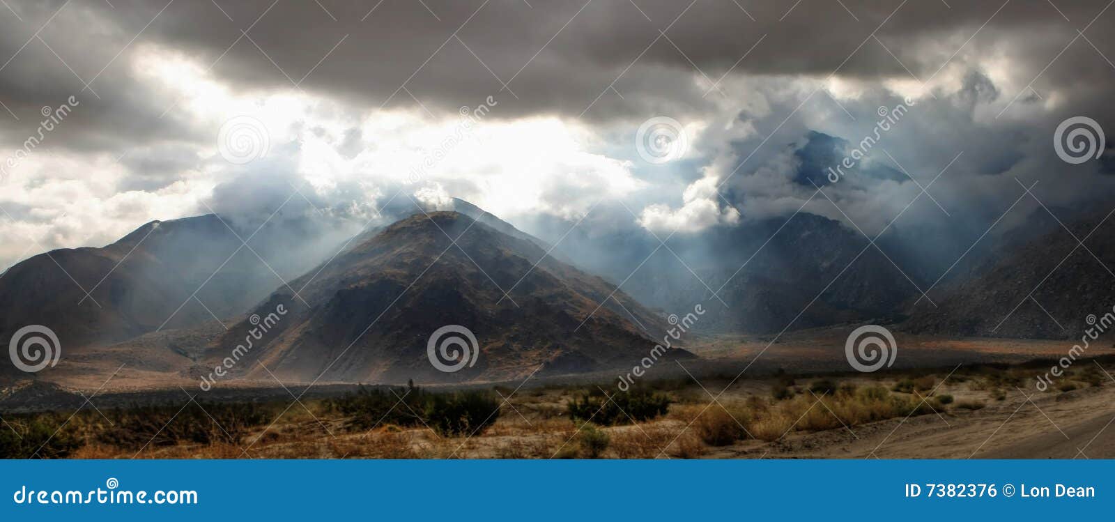Desert Light Rays stock photo. Image of rays, light, rugged - 7382376
