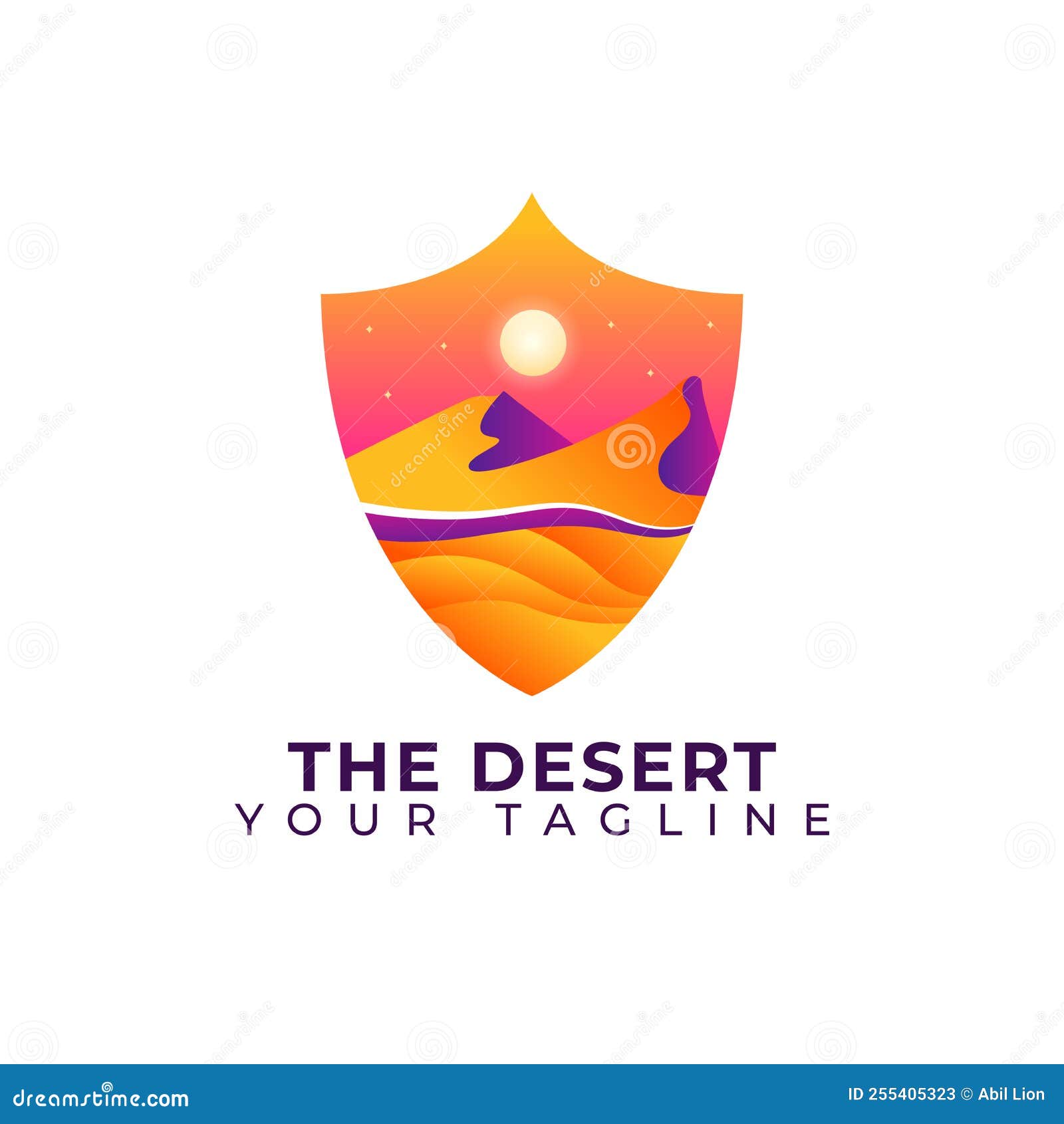 The Desert Logo Vector Illustration Stock Vector - Illustration of icon ...