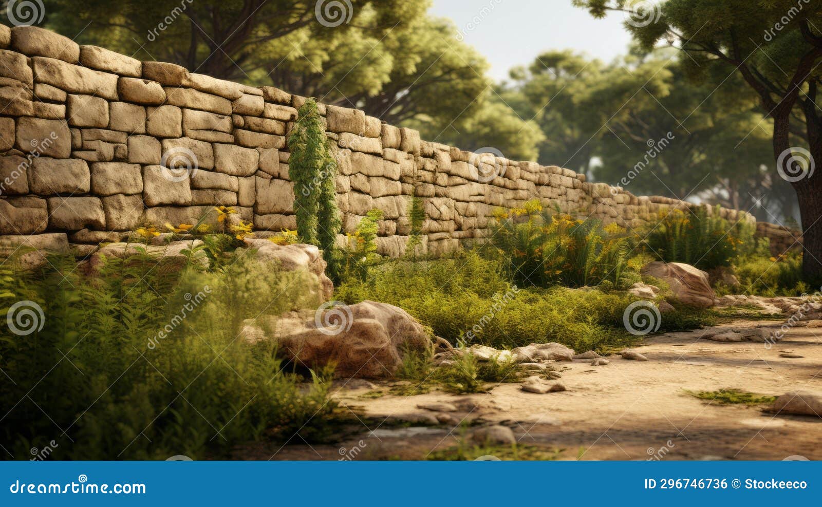 Biodiversity in Unreal Engine: a Warm Stone Wall with Natural Light ...