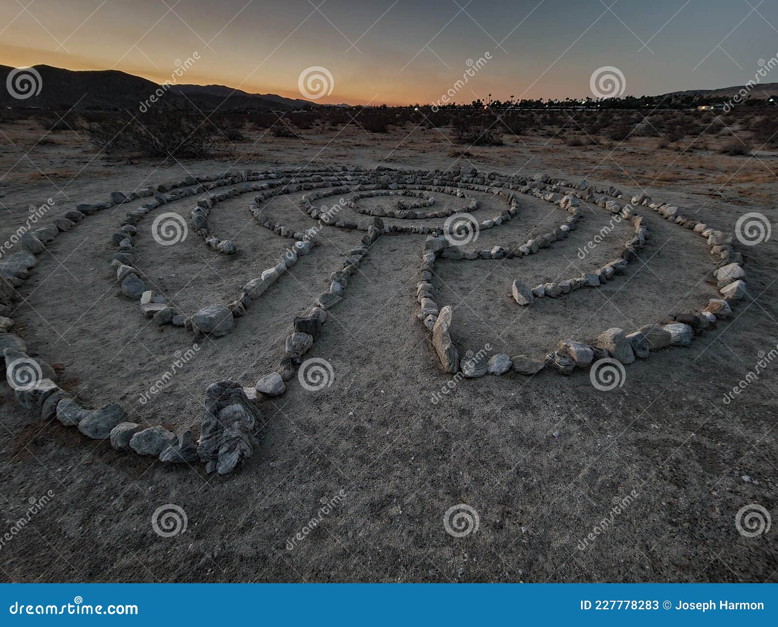Desert maze sunset stock image. Image of sand, coast - 227778283