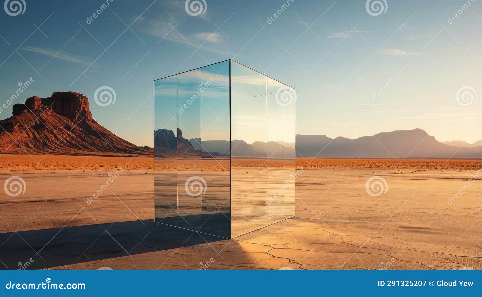 Desert mirage illusion stock illustration. Illustration of america ...