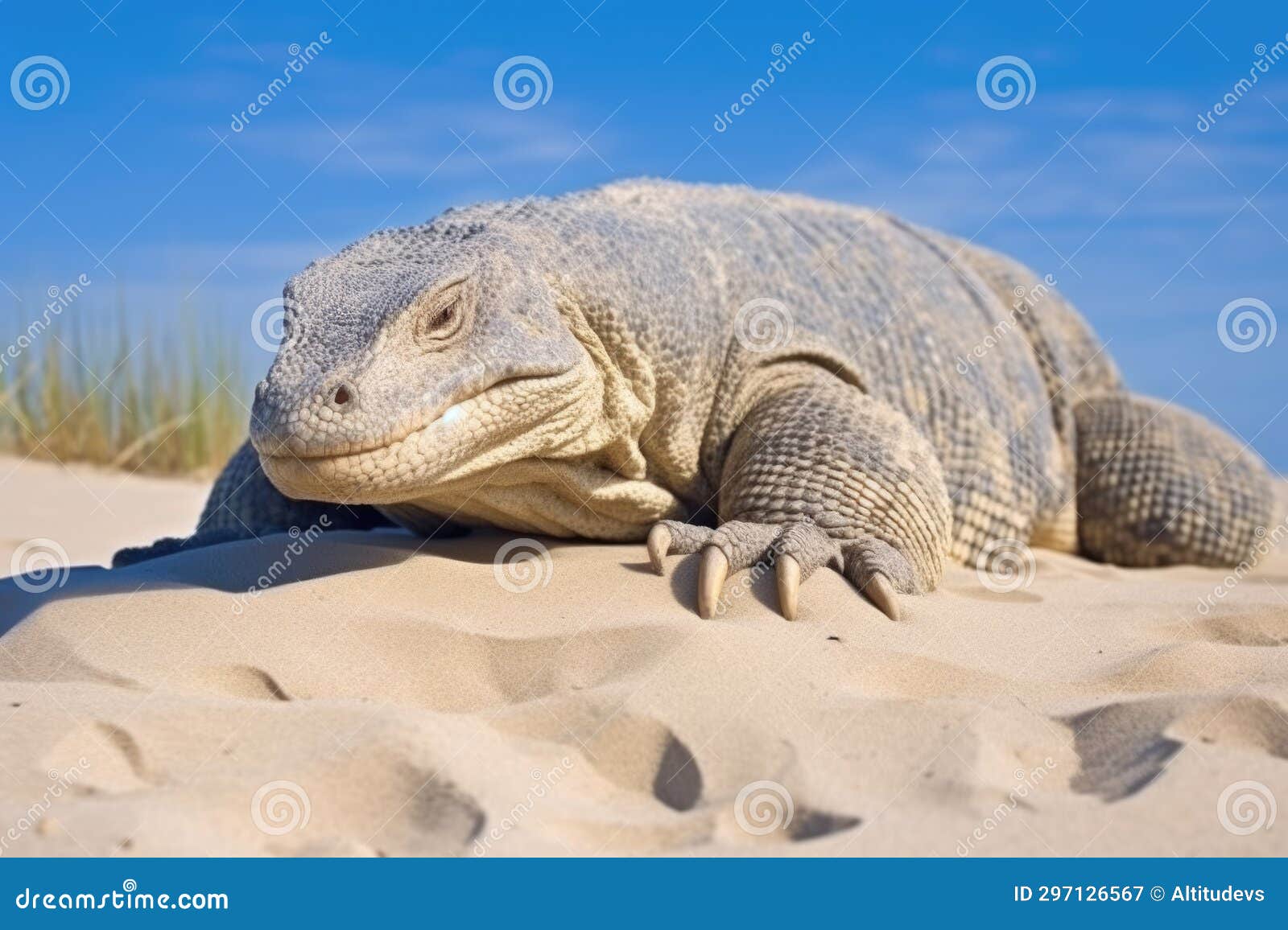 Desert Monitor Lizard on a Sandy Dune Stock Image - Image of desert ...