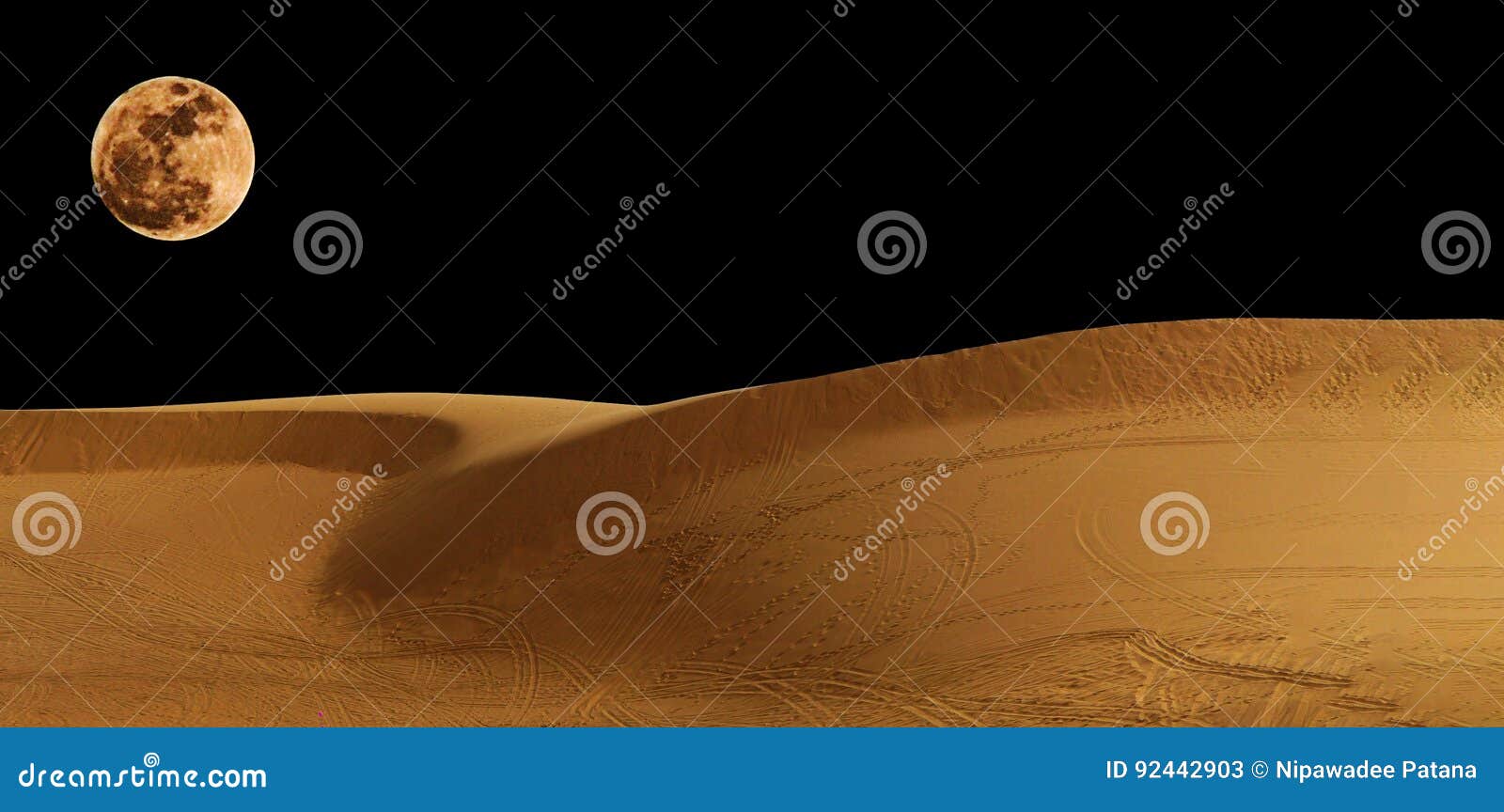 The desert with moon stock image. Image of ancient, bright - 92442903