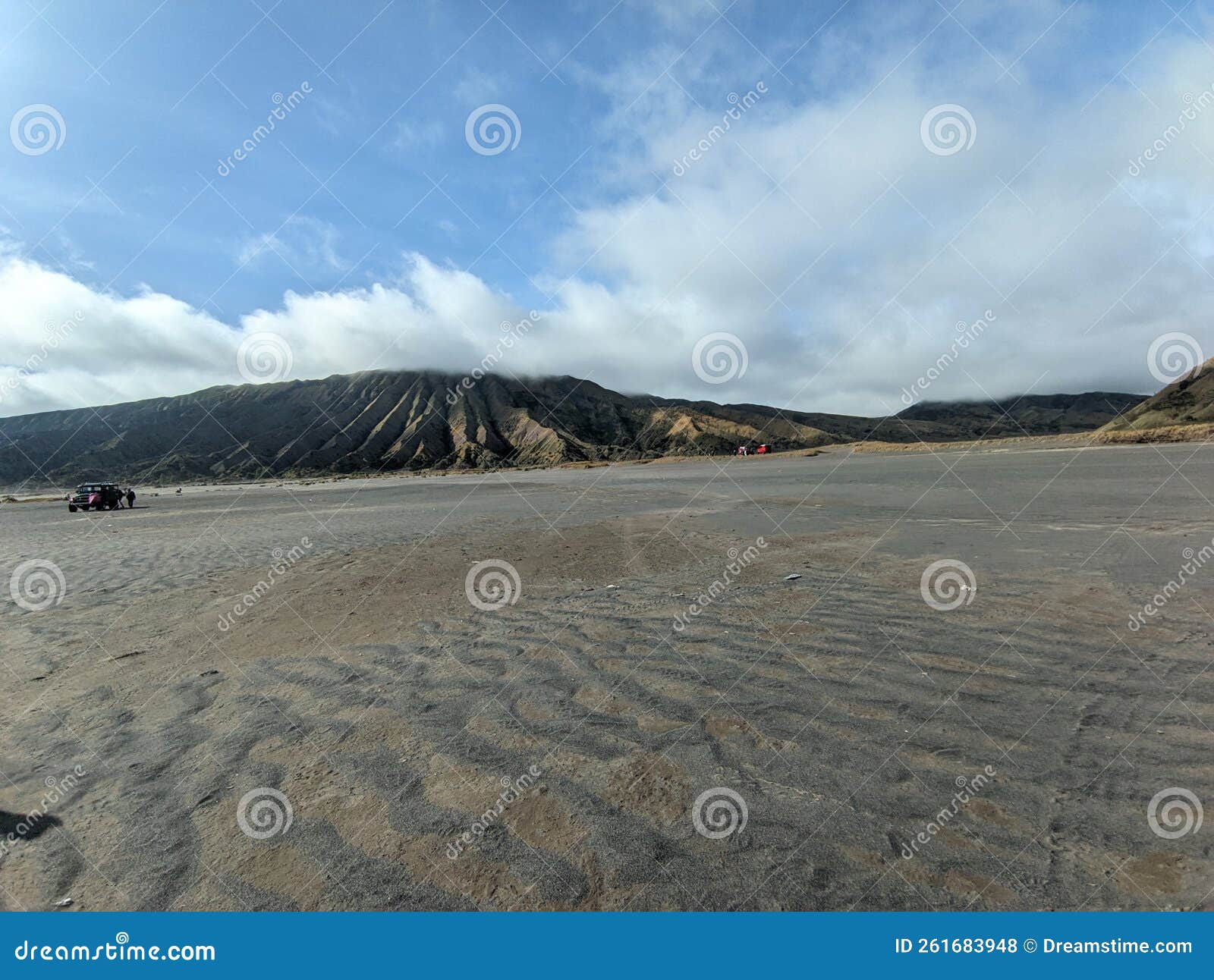 Desert of mount Bromo stock photo. Image of bromo, jeep - 261683948