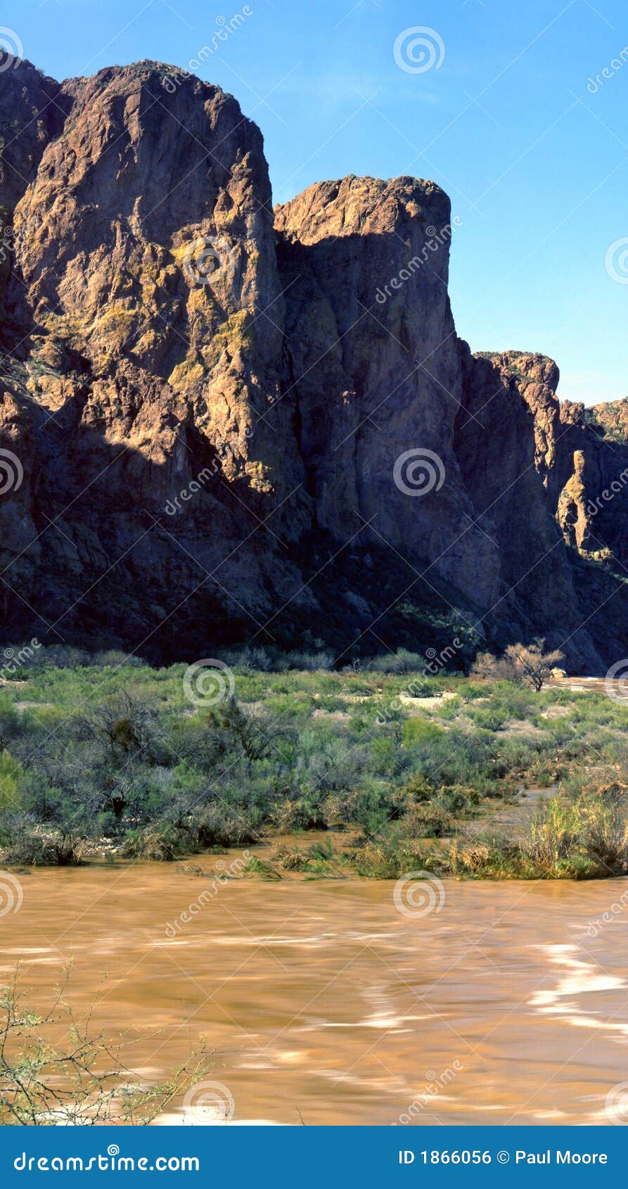 Desert Mountain Flood stock photo. Image of landscape - 1866056