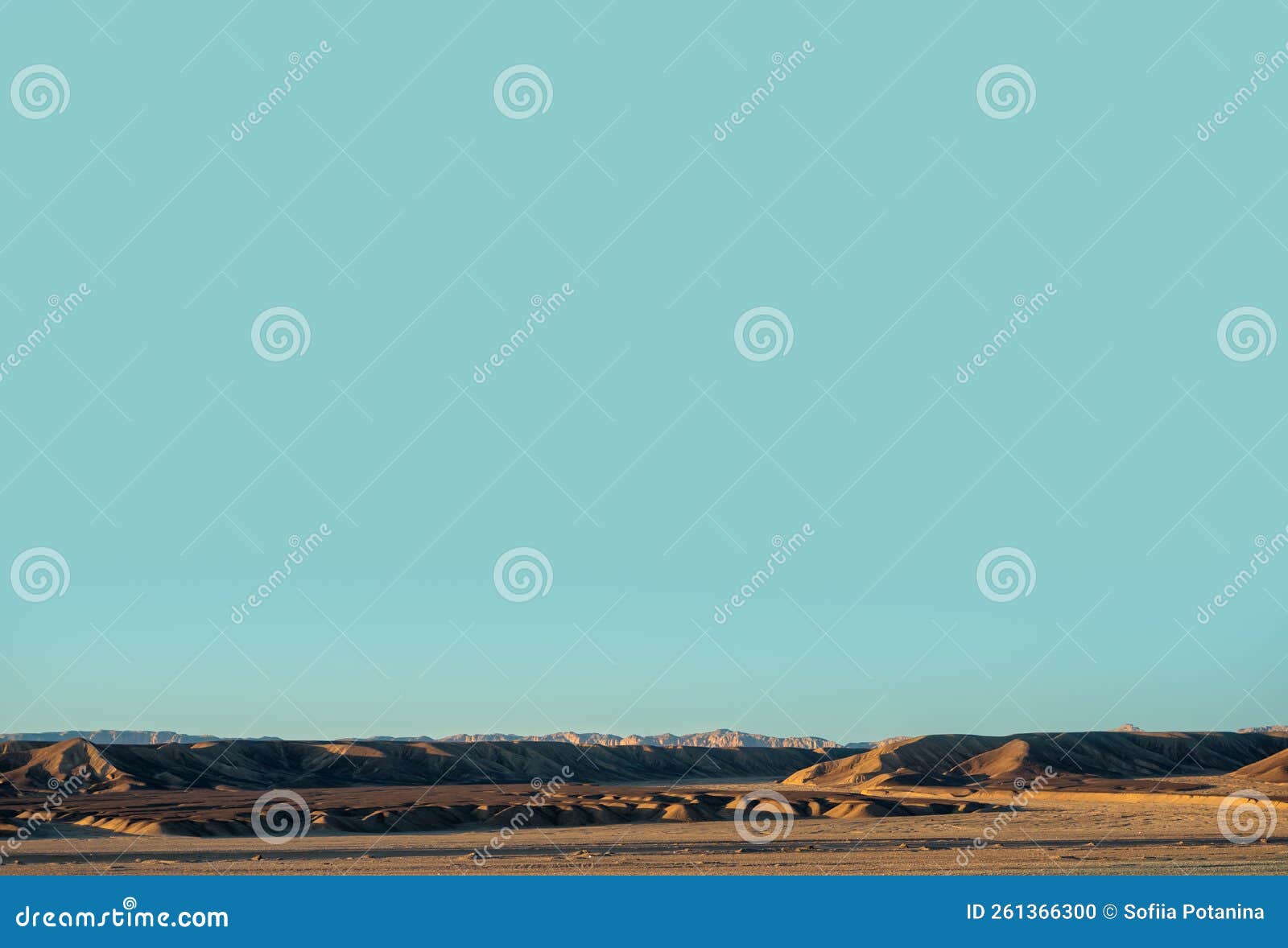 Desert Mountains and Cloudless Sky in Egypt Stock Photo - Image of ...