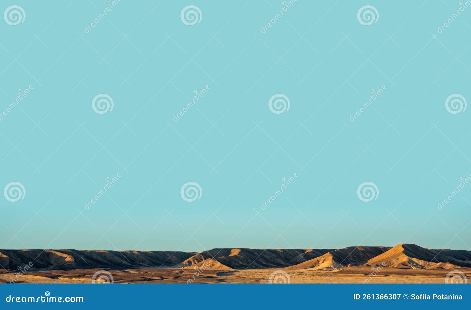 Desert Mountains and Cloudless Sky in Egypt Stock Image - Image of ...