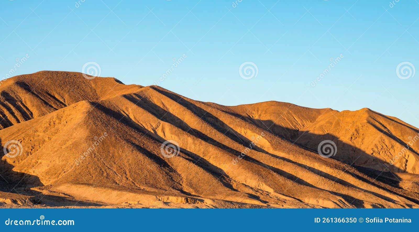 Desert Mountains and Cloudless Sky in Egypt Stock Photo - Image of dune ...