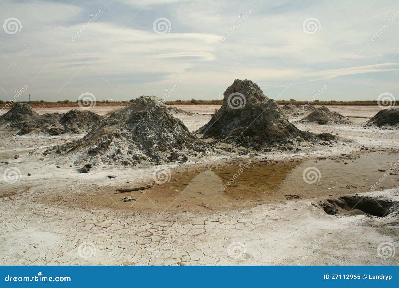Desert mud pots stock image. Image of mineral, hills - 27112965
