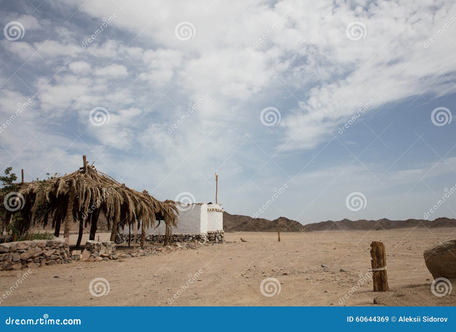 Desert Nature in Egypt Travel Shack Stock Image - Image of ground ...