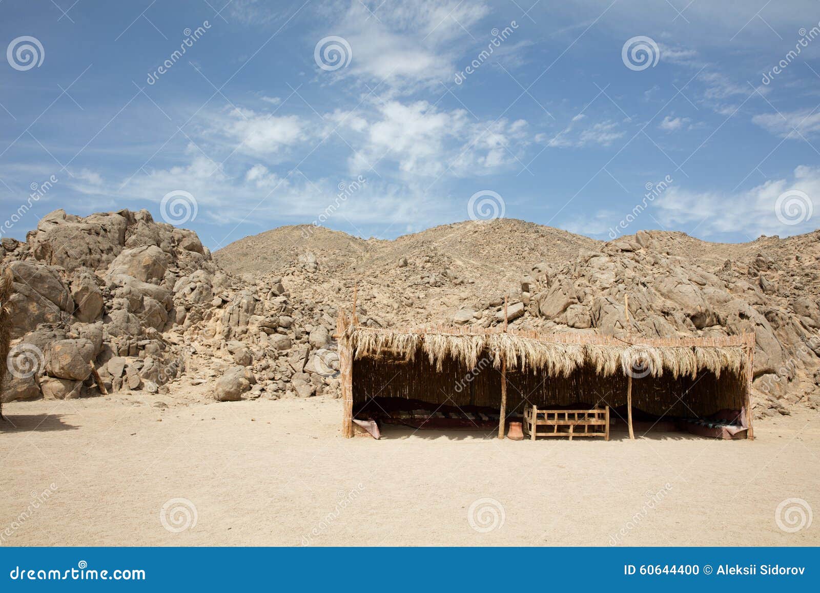 Desert Nature in Egypt Travel Shack Stock Photo - Image of rough ...