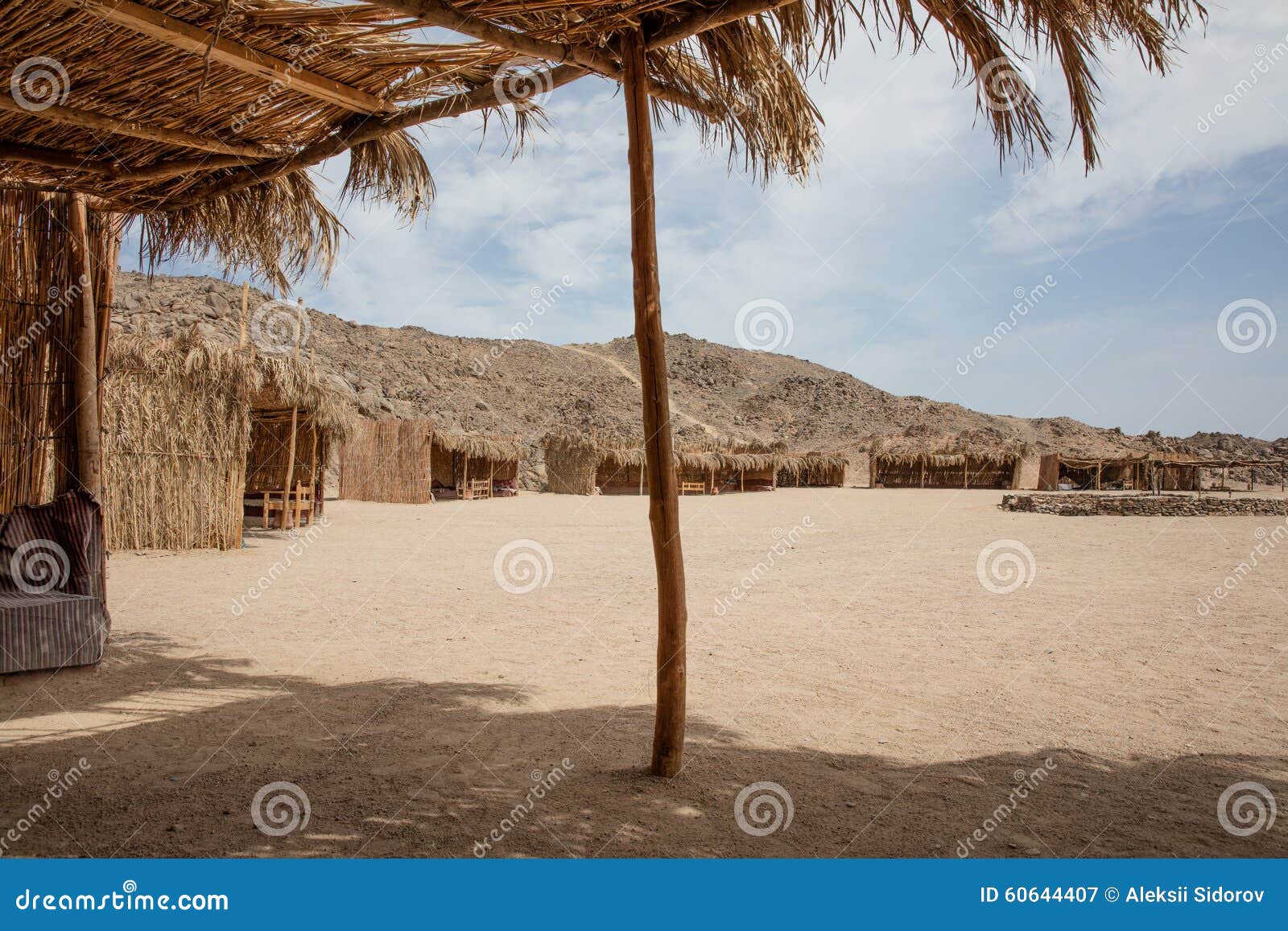 Desert Nature in Egypt Travel Shack Stock Image - Image of house ...