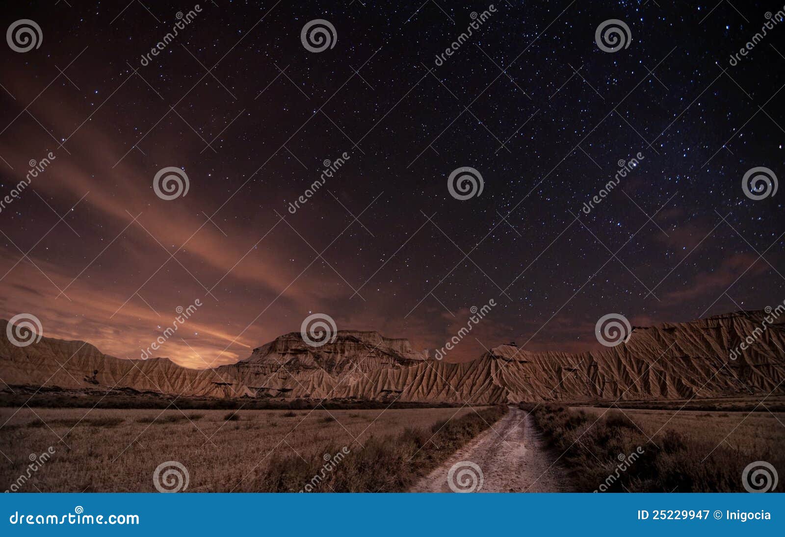 Desert night stock image. Image of blue, dark, highway - 25229947