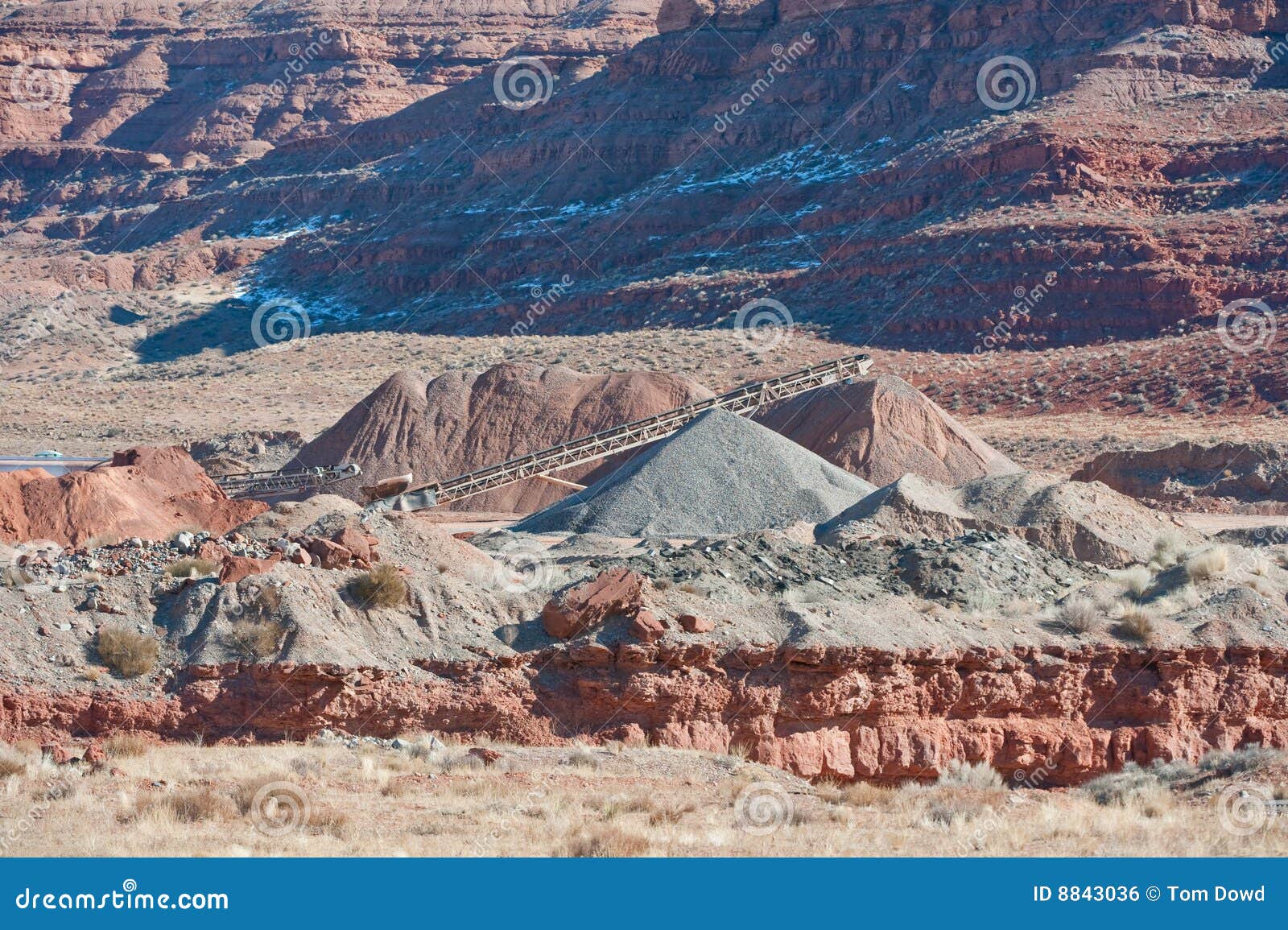 Desert open mine pit stock photo. Image of distant, belt - 8843036