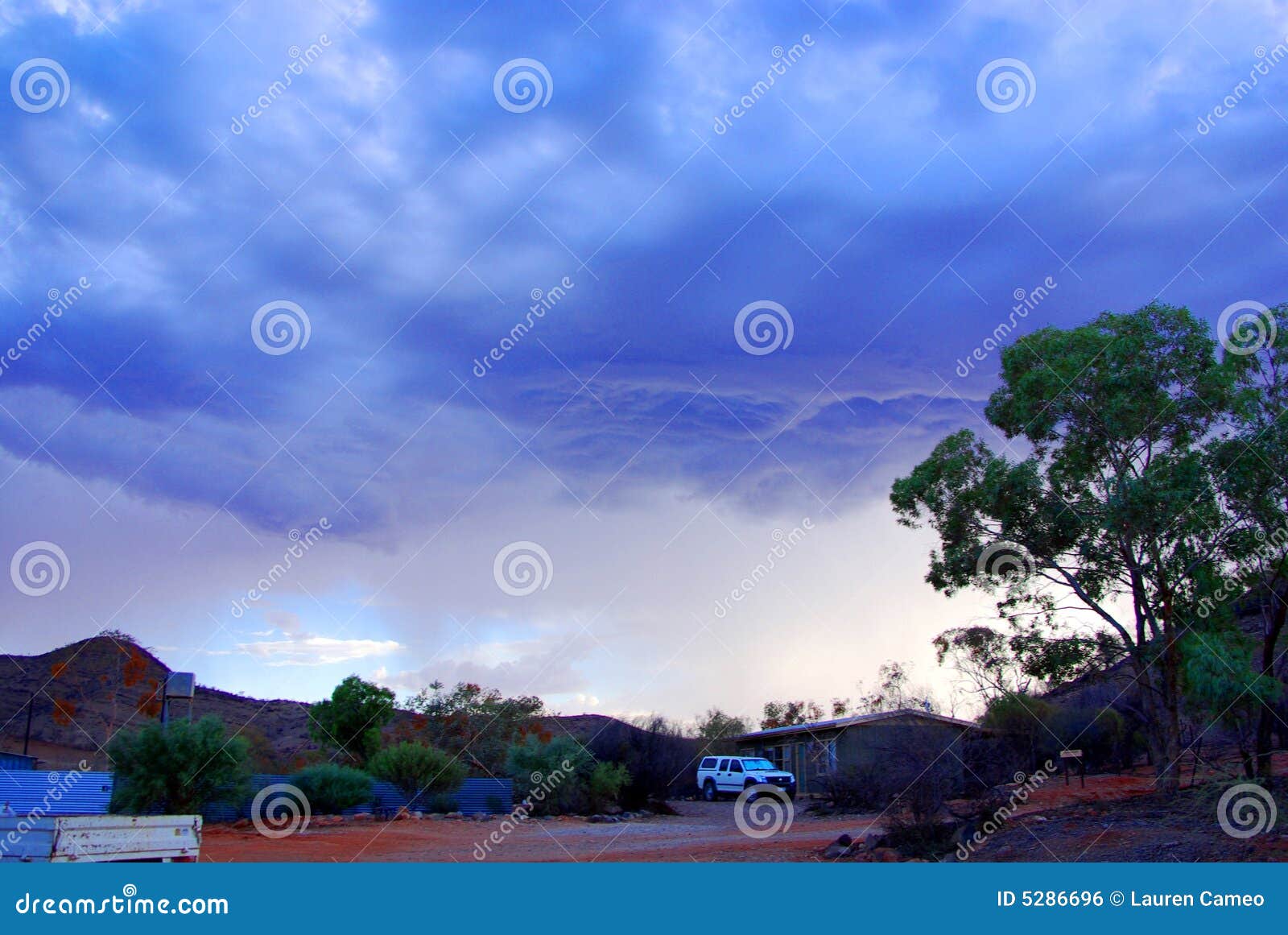 Desert Outback Storm stock photo. Image of four, storm - 5286696