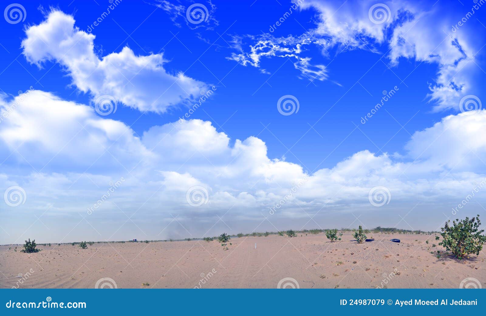 Desert Outside the City in the Panoramic View Stock Image - Image of ...