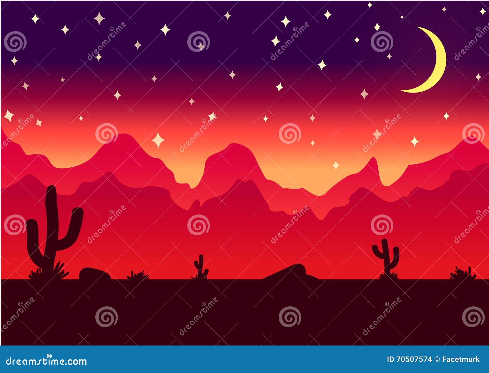 Parallax Desert 2D Background. 2D Desert Game Background For Videogames ...