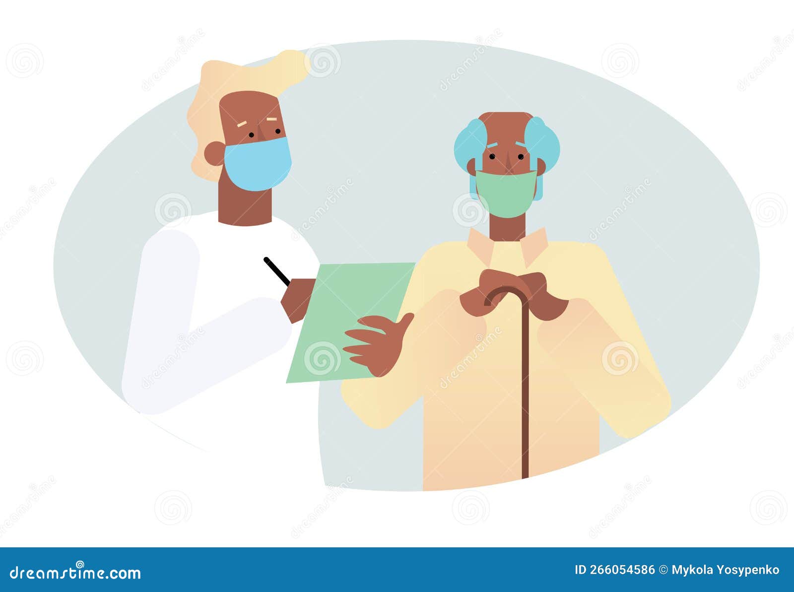 Doctor the Doctor Examines and Interviews the Patient, Senior Man ...