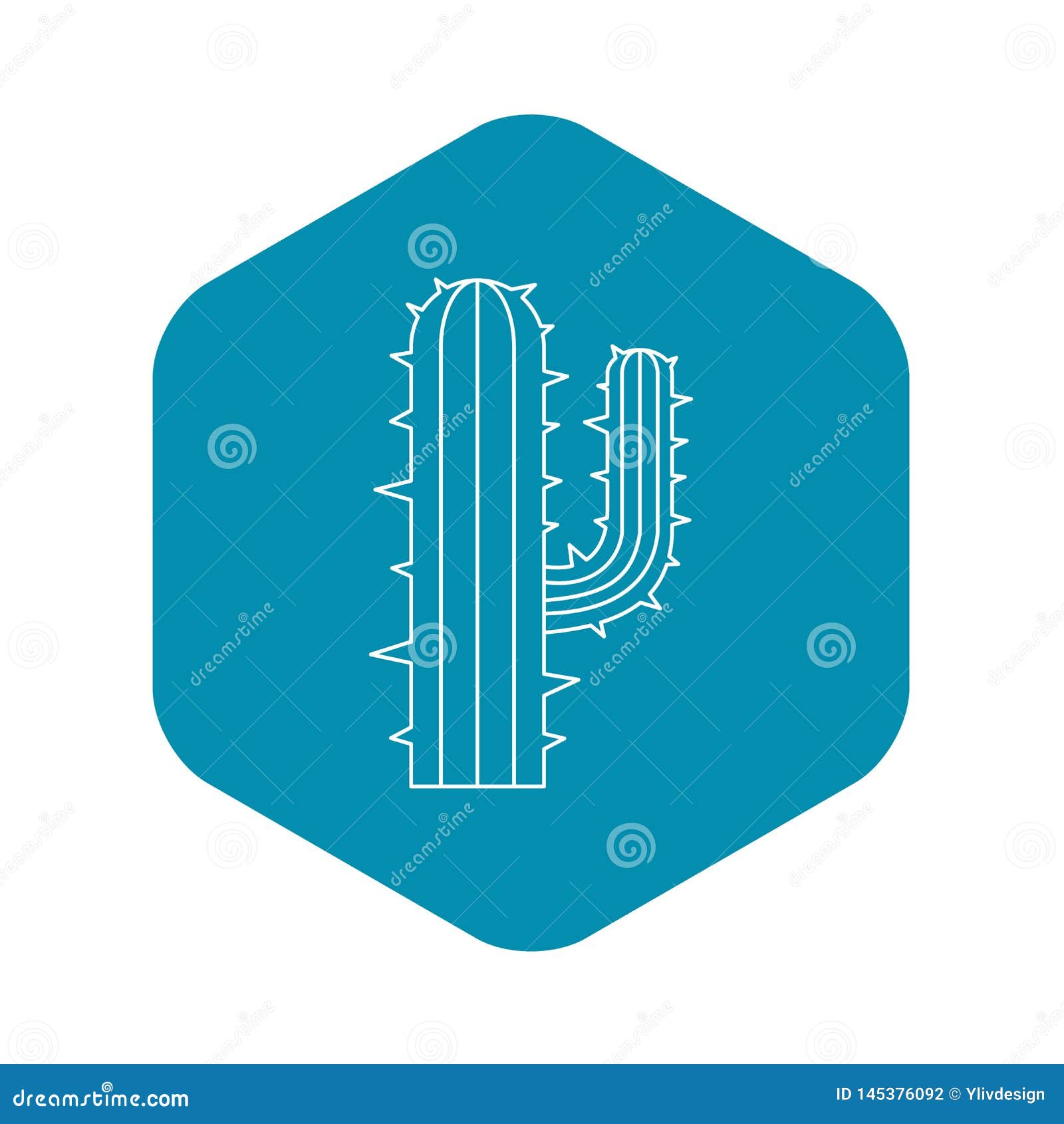 Desert Plant Icon, Outline Style Stock Vector - Illustration of ...