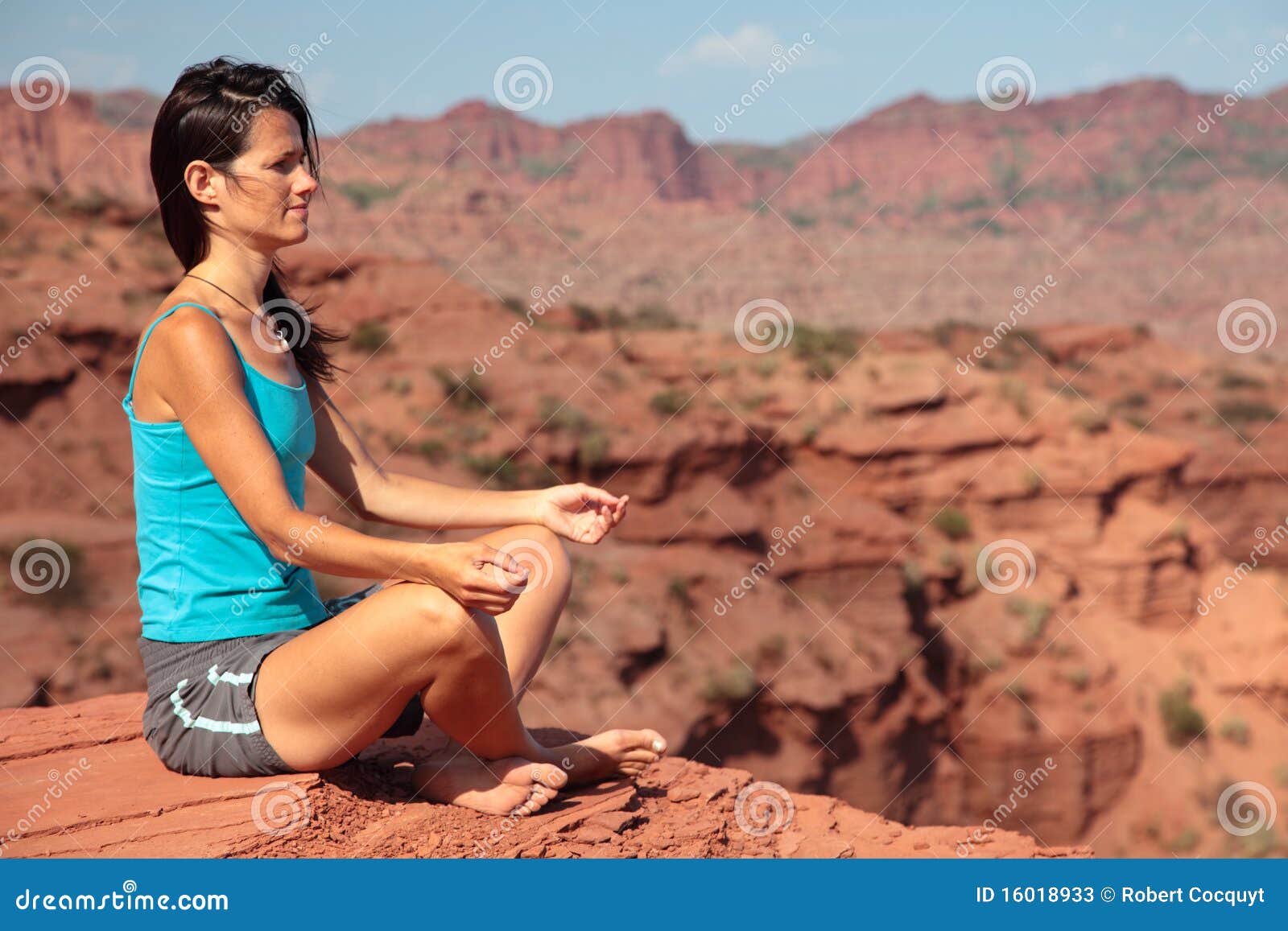 Desert Pose stock image. Image of landscape, yoga, attaractive - 16018933