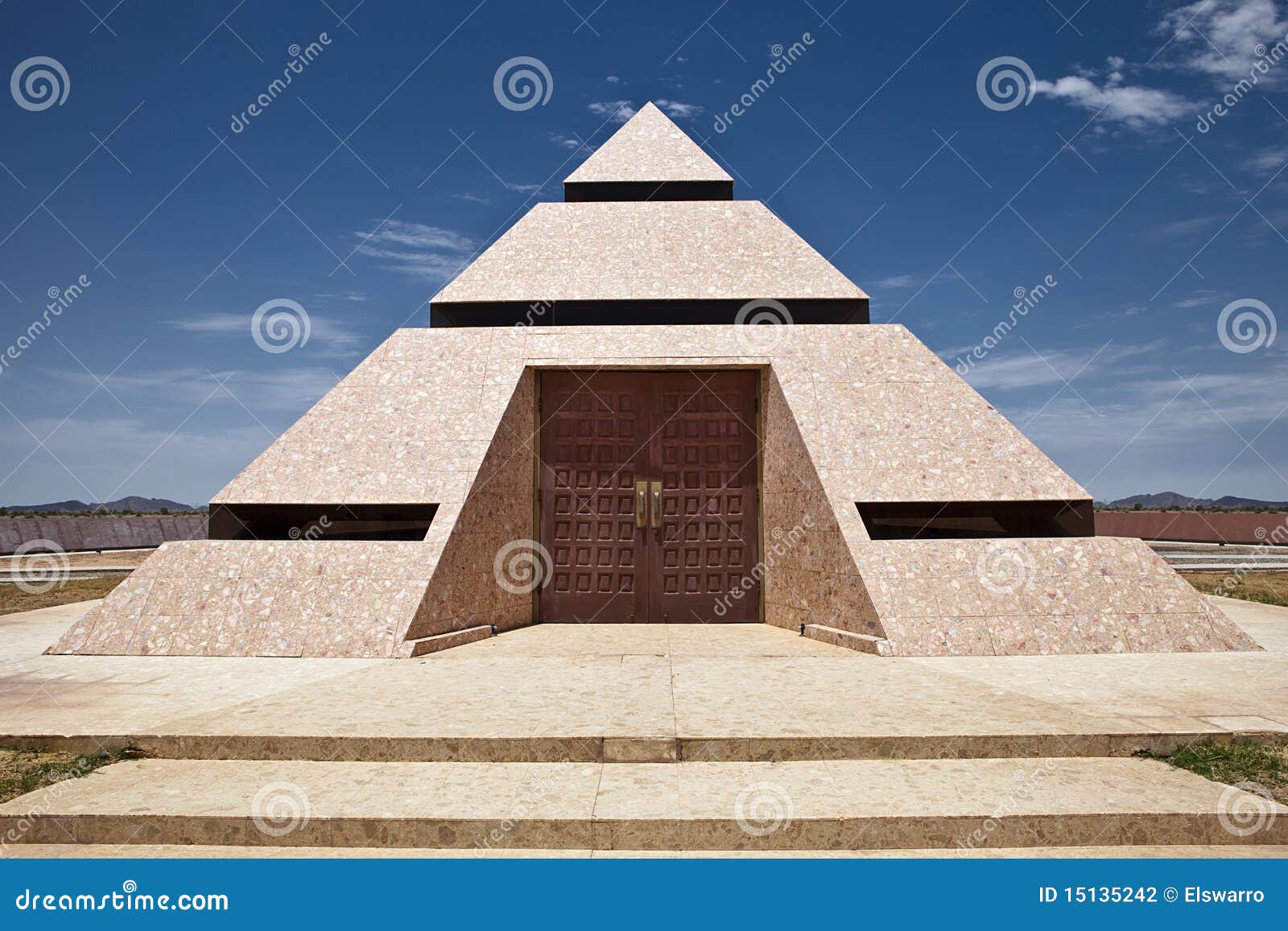 Desert Pyramid stock photo. Image of blue, sand, shrine - 15135242