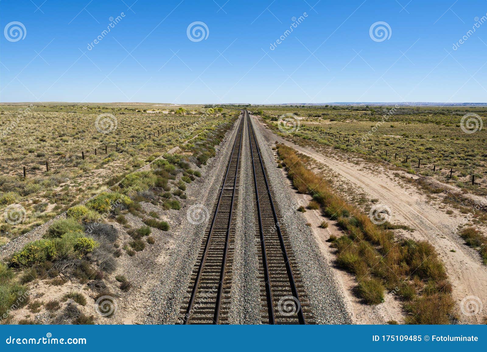 Desert Railroad stock image. Image of nature, rural - 175109485