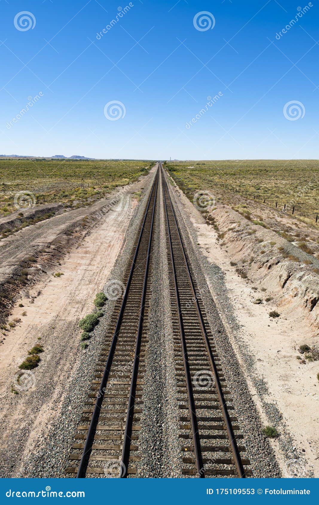 Desert Railroad stock image. Image of track, nature - 175109553
