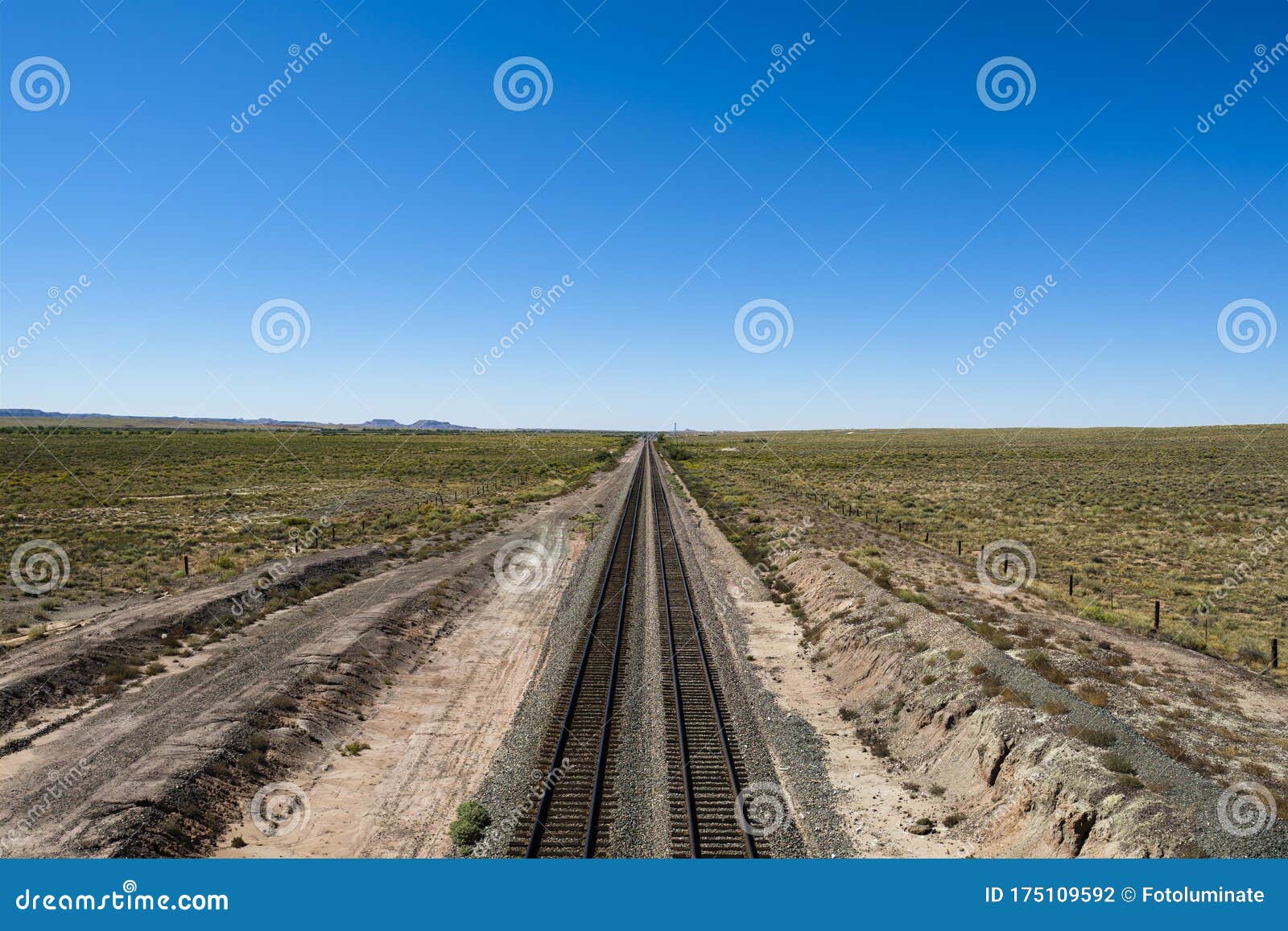 Desert Railroad stock photo. Image of blue, landscape - 175109592