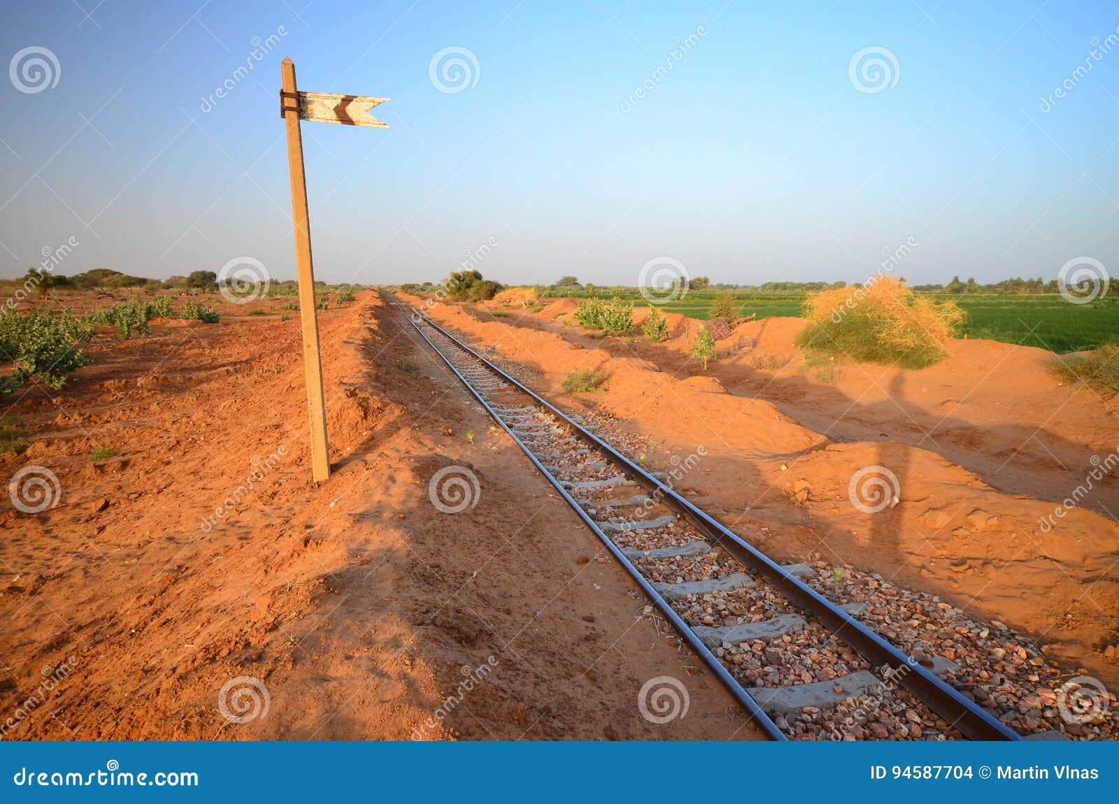 Desert railway stock photo. Image of travel, rails, sudan - 94587704
